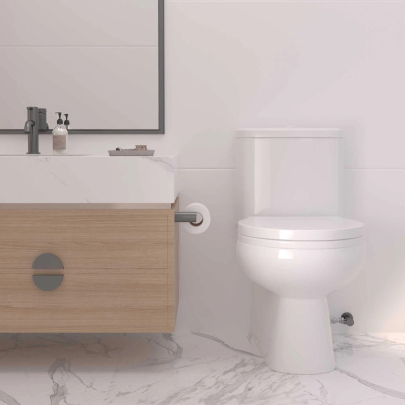 Mini Cistern Stop - Brushed Gunmetal | (NZ) ABI Bathrooms & Interiors