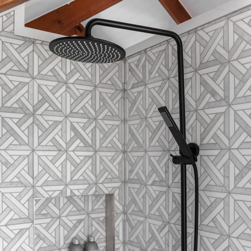 Finley Shower Rail Set - Matte Black | (NZ) ABI Bathrooms & Interiors