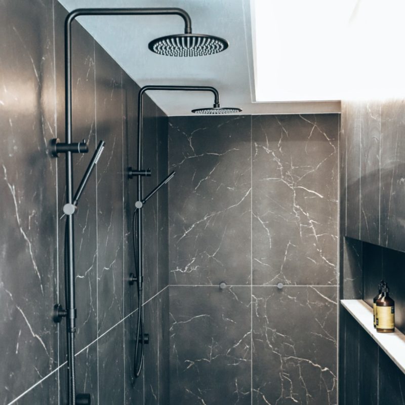 Finley Shower Rail Set - Matte Black | (NZ) ABI Bathrooms & Interiors