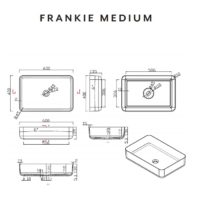 Frankie Basin Sink 600mm - Matte White | (NZ) ABI Bathrooms & Interiors