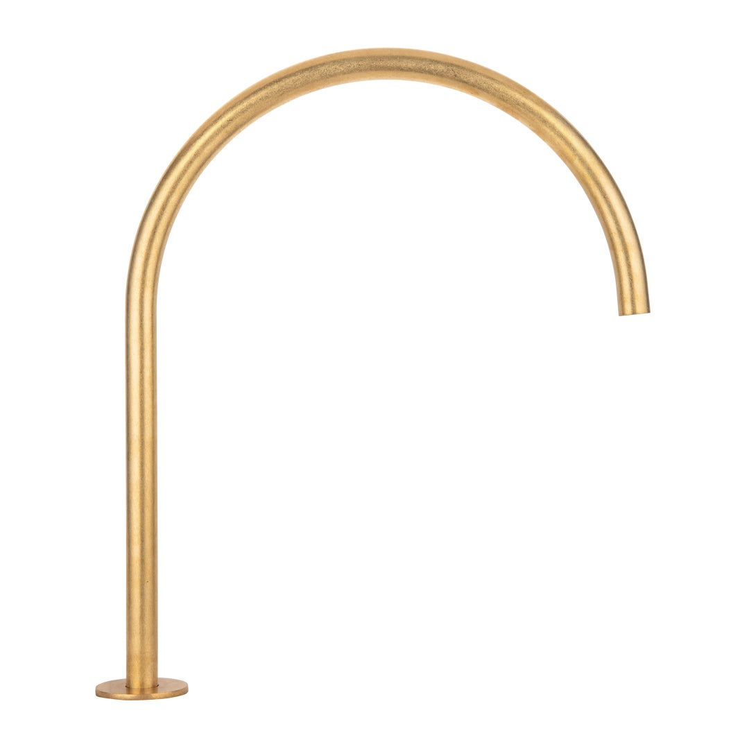 Thin Bench Mounted Spout - Tumbled Aged Brass | (NZ) ABI Bathrooms ...