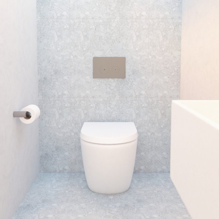 Zaaha Toilet Button & In-wall Cistern - Stainless Steel | (NZ) ABI ...