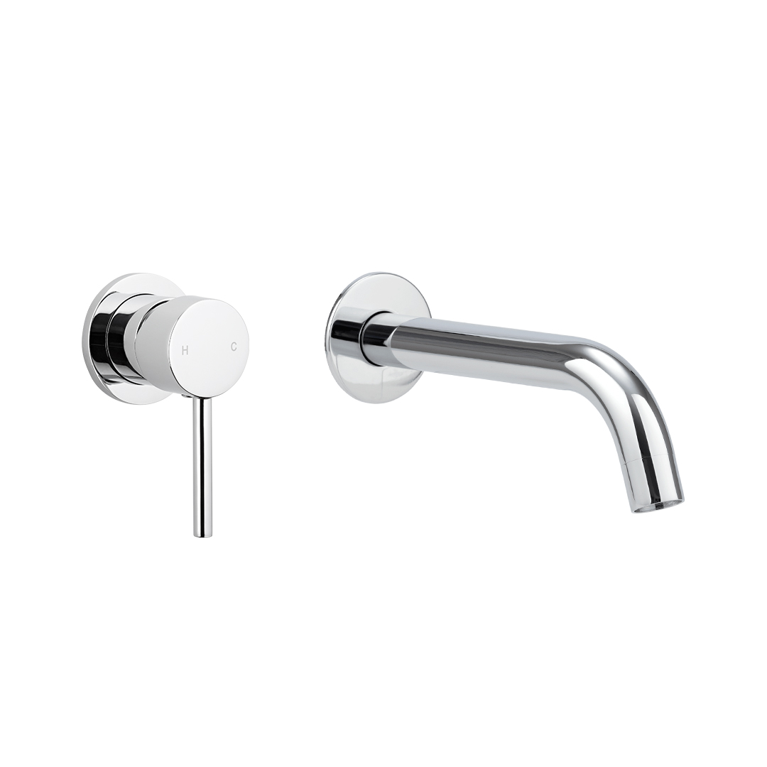 Elysian Minimal Mixer & Spout Set - Chrome | (NZ) ABI Bathrooms & Interiors