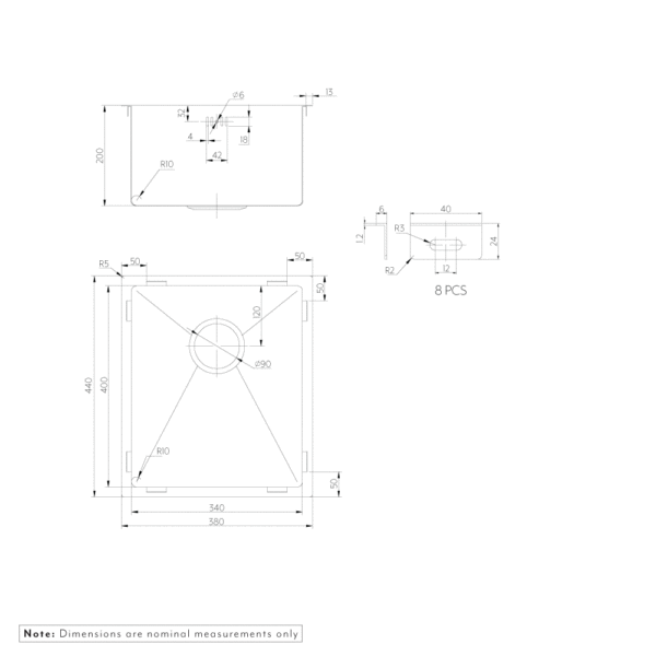 Ohelu Single Sink 380mm - Stainless Steel (Overflow) | (NZ) ABI ...
