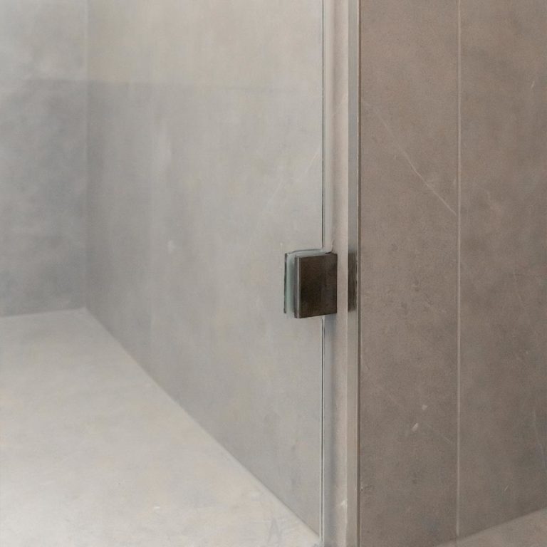 Pius Glass Panel Clip - Brushed Gunmetal | (NZ) ABI Bathrooms & Interiors