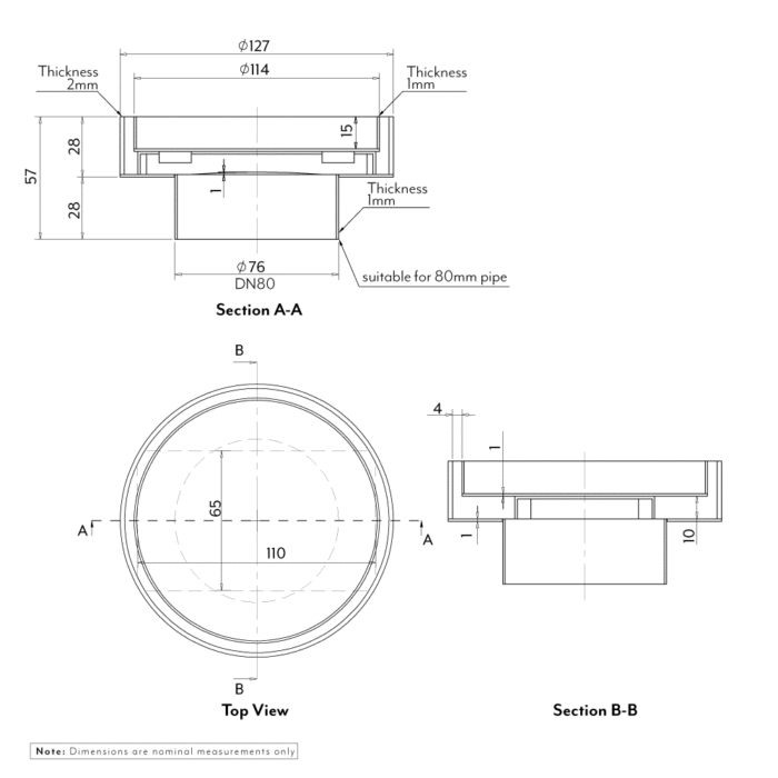 Pixi Round - Tile Insert Floor Waste - Brushed Brass | (NZ) ABI ...