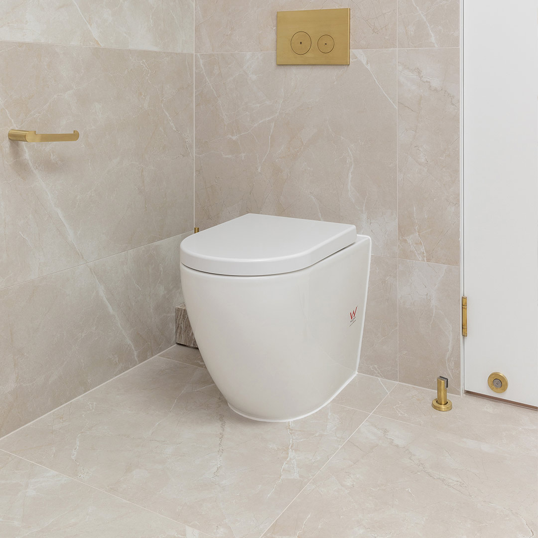 Zaaha Toilet Button & In-wall Cistern - Brushed Brass | (NZ) ABI ...