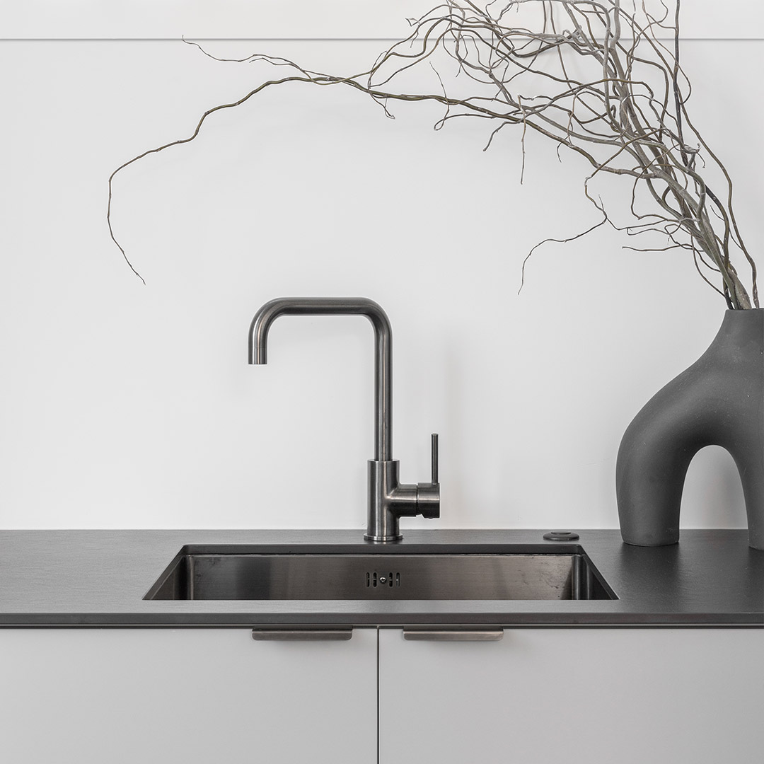 Eden Square Kitchen Mixer - Brushed Gunmetal | (NZ) ABI Bathrooms ...