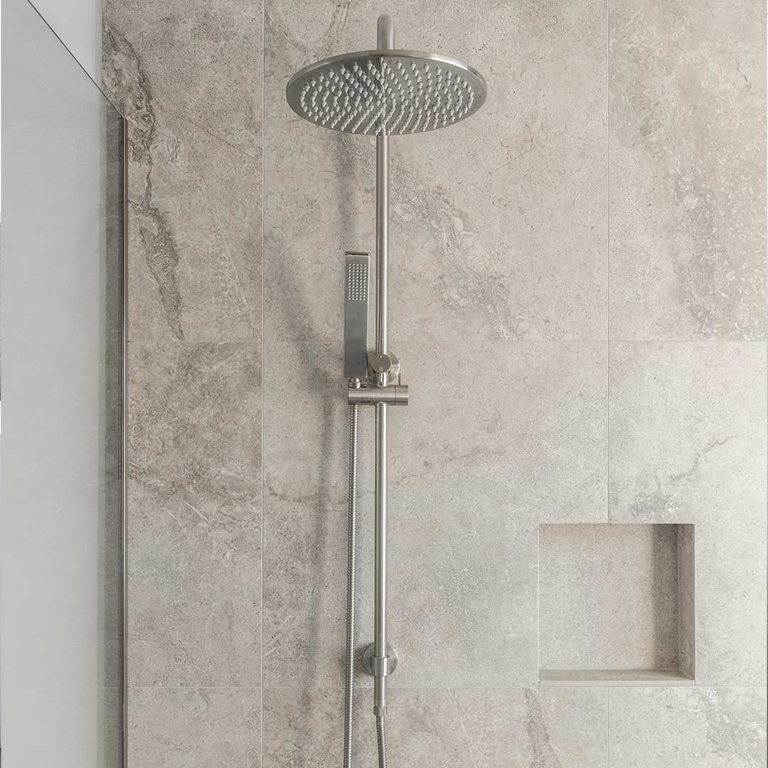 Finley Shower Rail Set - Brushed Nickel | (NZ) ABI Bathrooms & Interiors