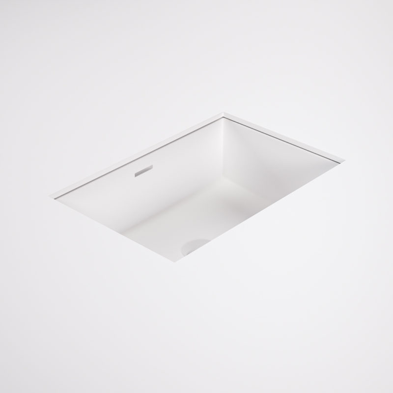 Zuri - Rectangle Undercounter Basin - Matte White | (NZ) ABI Bathrooms ...